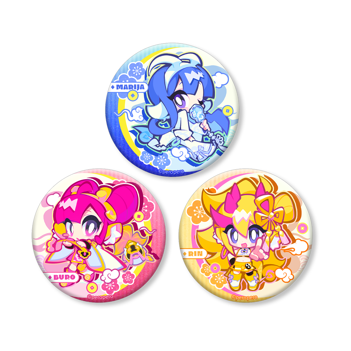 Mush Dash | Year of the Dragon | Fine Glitter cute chibi art badge ...