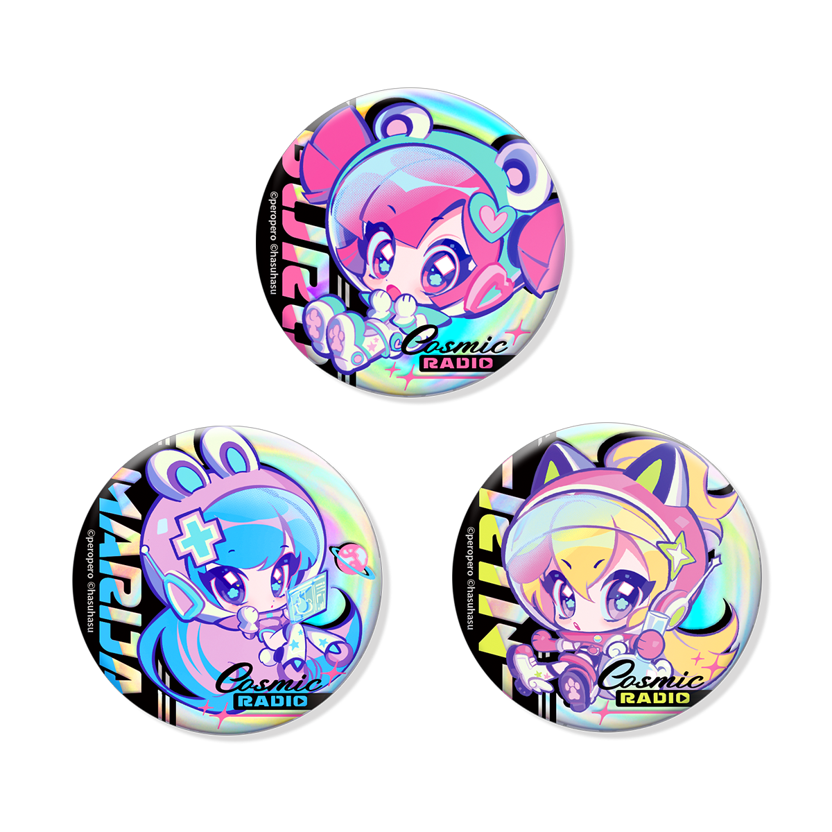 Mush Dash| Cosmic Radio | Embossed Q badge – peropero store