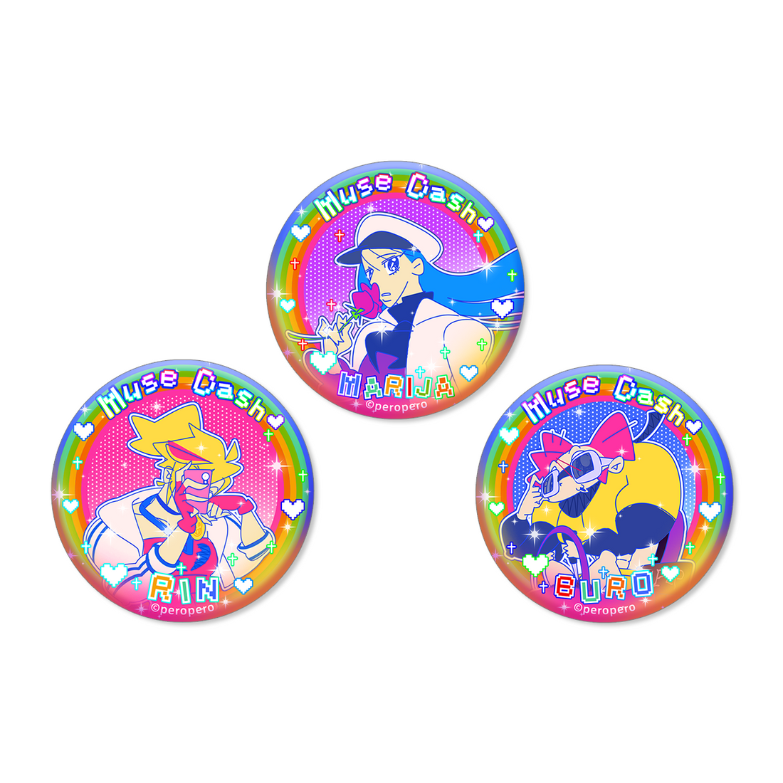 Mush Dash | Legends of Muse Warriors | Raster badges – hasuhasugoods